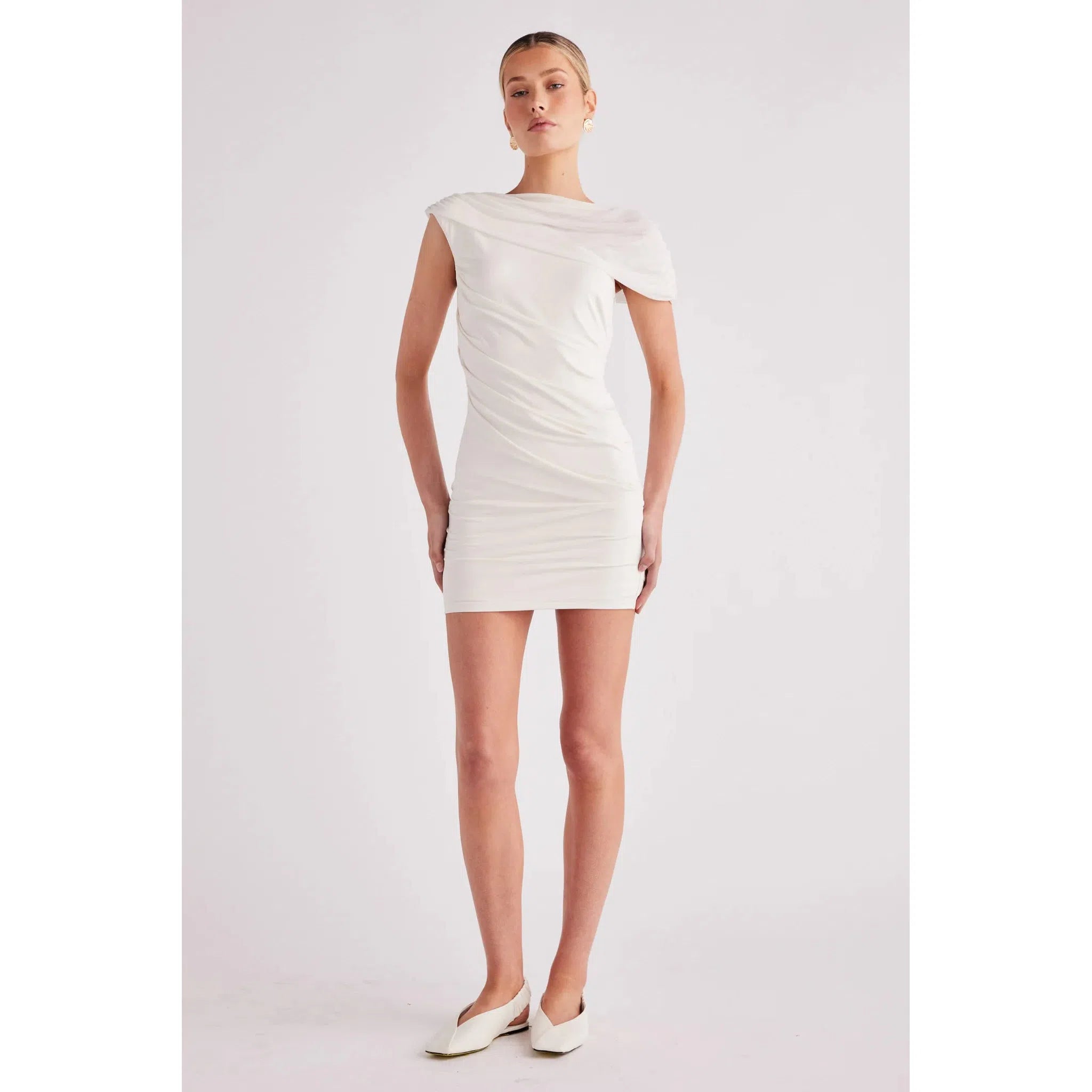 Zaya Mini Dress Ivory | Sndys | at Alina Collctions Aus